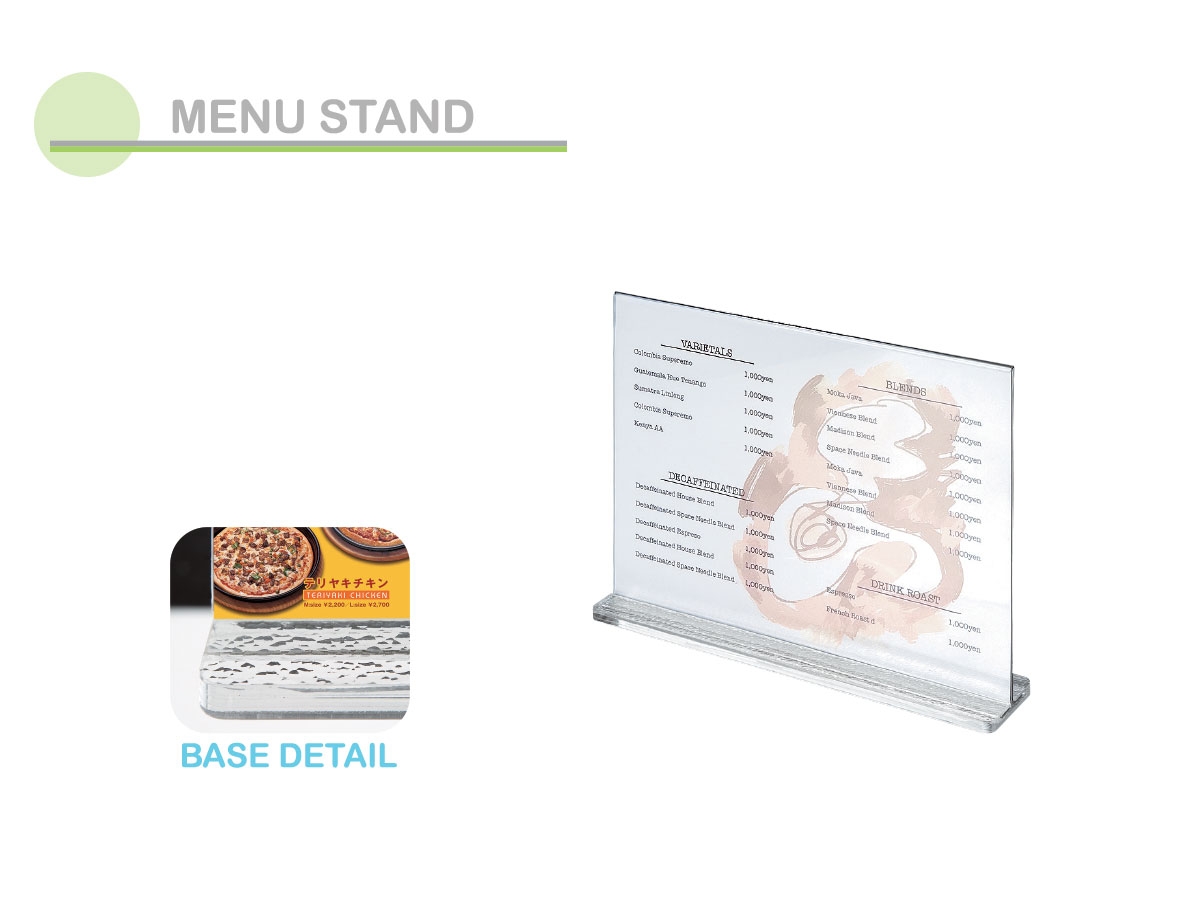 Stylish Table Menu Stands