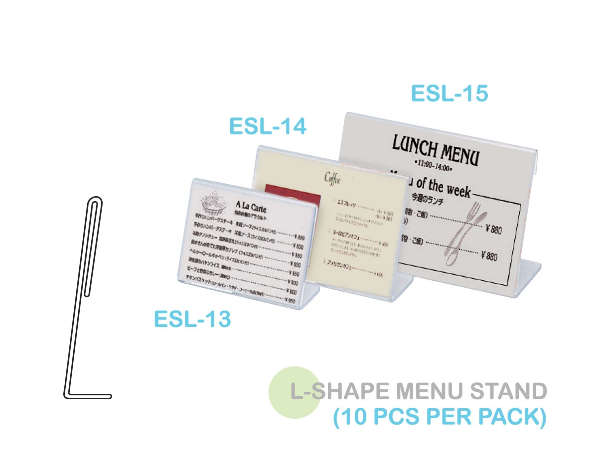 Value Pack L Shape Table Menu Stands // ESL-14