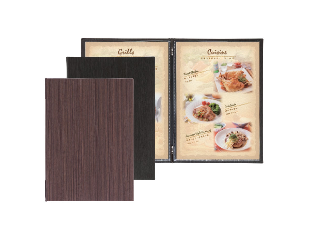 B5 Wooden Texture menu covers // LS-12