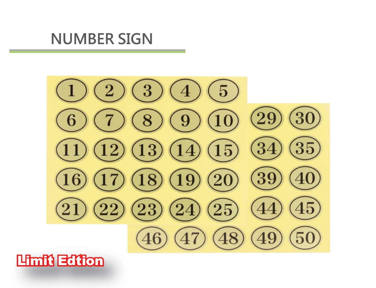 Number Sticker // MU-10