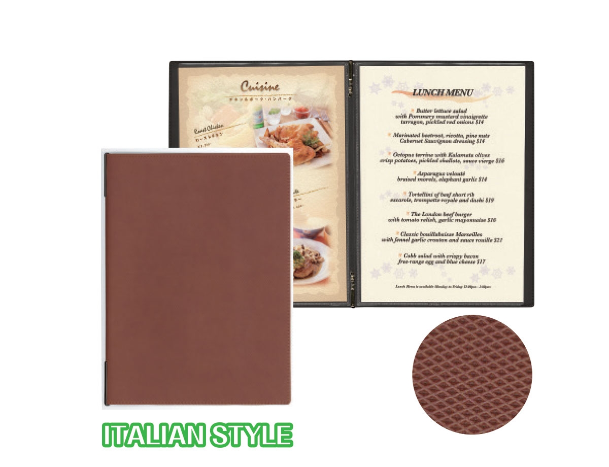 A4 Italian Style Menu Cover // UPM-1