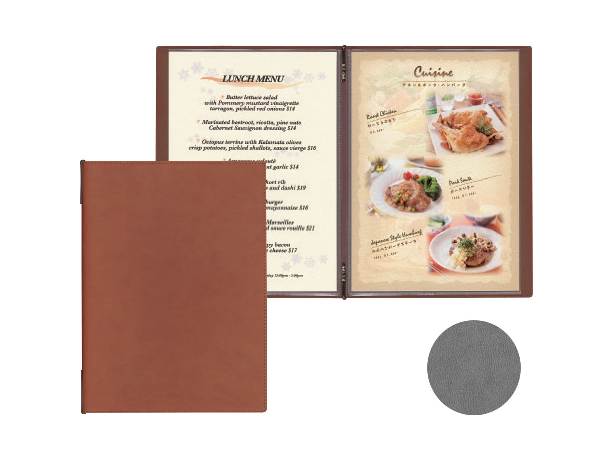 A4 Soft PU Leather menu covers // UPM-3